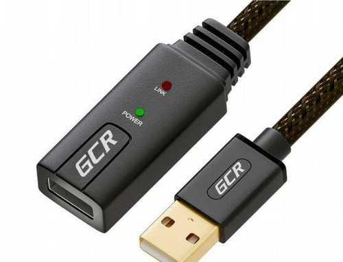 Удлинитель активный 10 метров USB 2.0 AM/AF GCR go