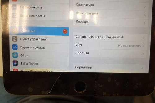 Дисплей iPad 4 mini переклей с жёлтым пятном