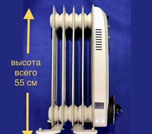 Компактный Масляный радиатор 1000 Вт 55х28 см