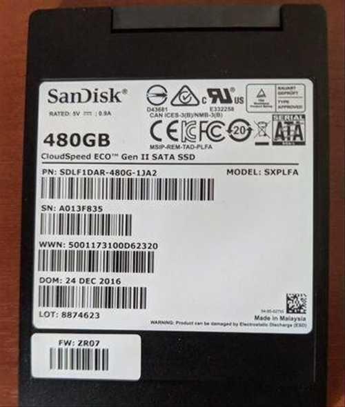 MLC SSD Sandisk cloudspeed eco gen II 480gb