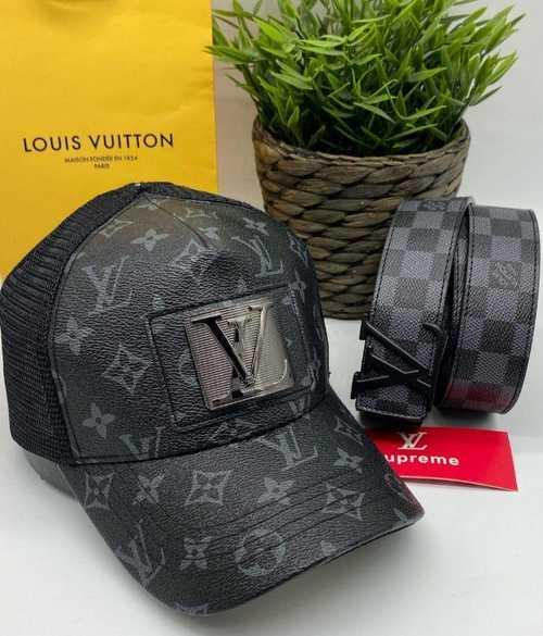 Подарочный набор ремень и бейсболка Louis Vuitton