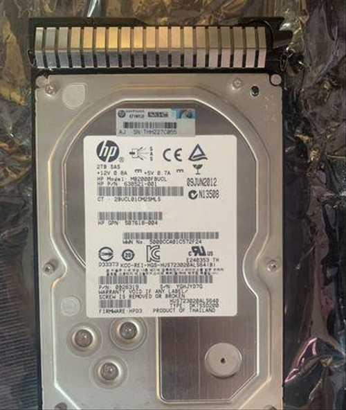 Диск SAS для HP G8 G9 2-TB 6G 7.2K 3.5