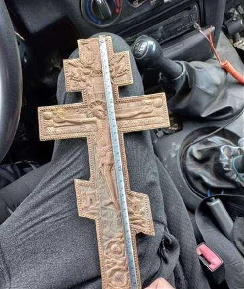 Крест сальск. Окопный крест Сальск. Крестик с латуни на памятник 20×10см. Заказать цена в Южно-Сахалинск.