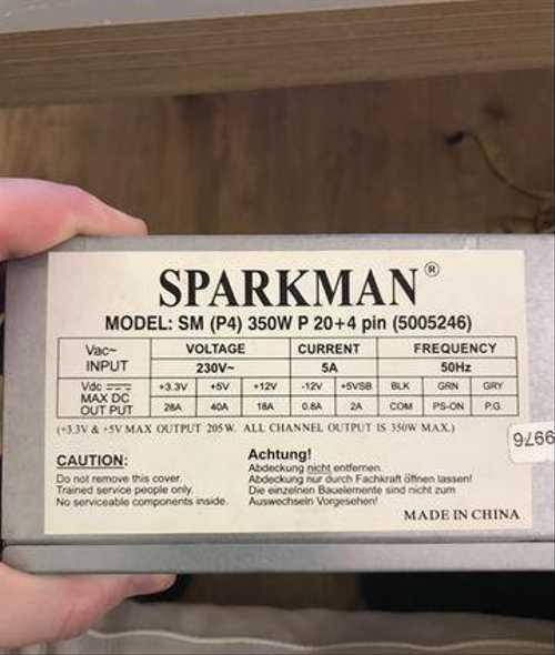 Блок питания sparkman sm 350w схема