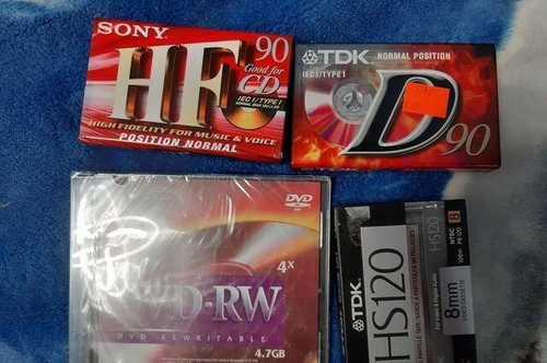 Аудио видео кассеты новые DVD-RW