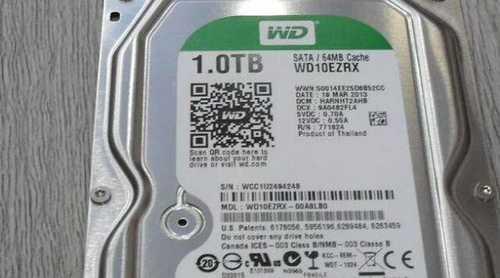 Жесткий диск WD 1000Gb (1Tb) Green