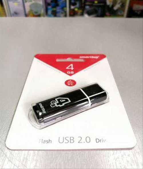 Флешка 4Gb SmartBuy Glossy Black (SB4gbgs-K)