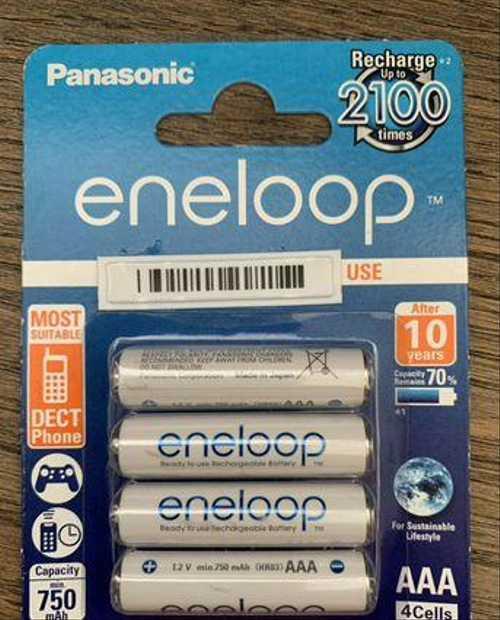 Аккумуляторы Panasonic eneloop AAA