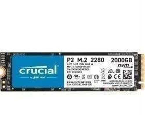 2tb ssd nvme Crucial P2 новая, гарантия 3 года