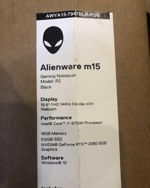 Новый Alienware 15R2 на 2060