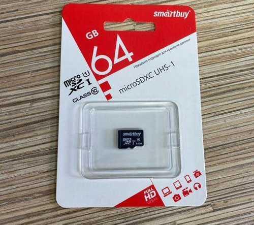 Карта памяти smartbuy microsdxc 64 гб