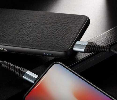 Кабель USB Lightning 8Pin hoco X38 Cool Charging 2.4A 1.0м черный
