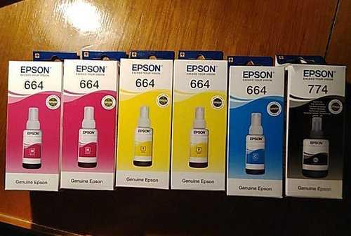 Чернила Epson 774, 664
