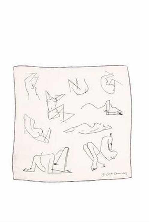 Шарф платок JIL sander шёлк оригинал