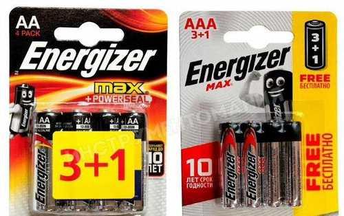 Комплект батареек AA и AAA 8 шт energizer MAX enrmaxaa4AAA4