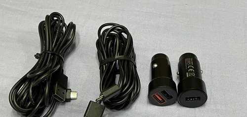 USB зарядка для прикуривателя и шнуры для видеорег