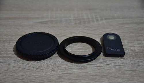 Реверсивное макрокольцо для Canon +ик пульт+крышка