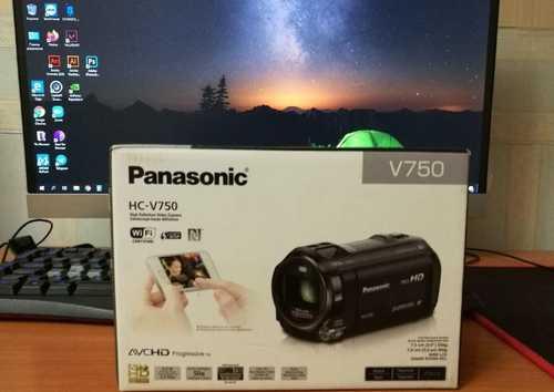 Видеокамера Panasonic HC-V750, 24Mpix, Wi-Fi