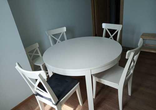Новый комплект стол бьюрста + стулья ингольф IKEA