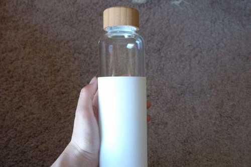 Стеклянная Бутылка с силиконовым чехлом 550мл