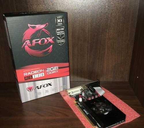 Видеокарта afox Radeon R5 220 2 GB новая