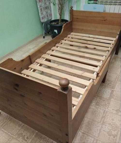 Раздвижная детская кровать икеа IKEA лексвик