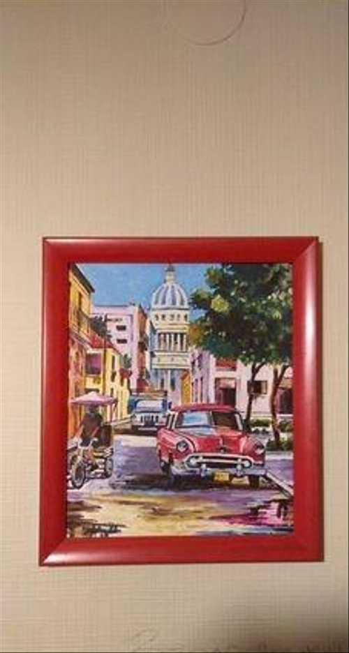 Картина маслом на холсте с Кубы 25 на 35см