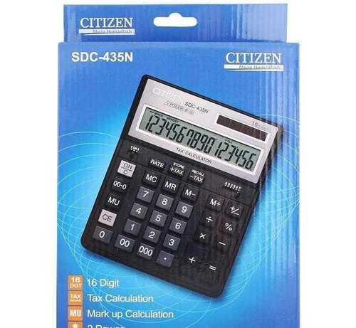 Калькулятор настольный citizen SDC-435N чёрн.Новы