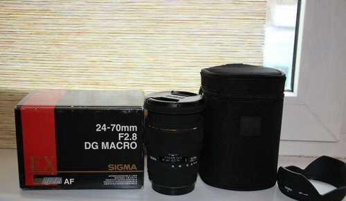 Sigma AF 24-70mm f/2.8 EX DG macro Canon EF