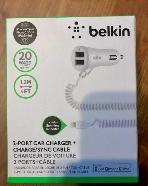 Автомобильное зарядное устройство Belkin 2 USB