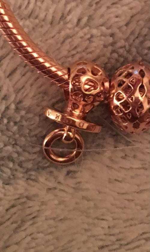 Подвеска/шарм соска Pandora rose gold подарок