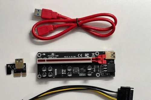 USB райзер для майнинга 009s plus PCI-E1x to 16x