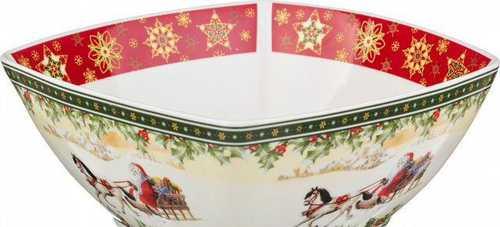 Lefard салатник christmas collection 14,5*14,5 см. высота6,5 см