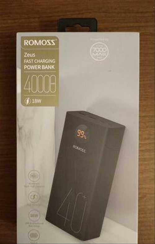 Внешний аккумулятор Romoss Zeus 40000 mAh