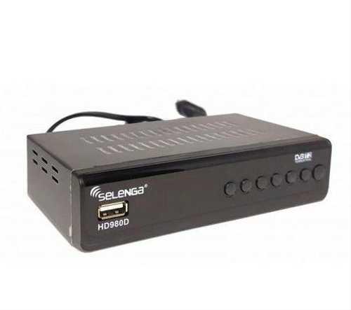 Ресивер DVB-T2/C Selenga HD980D с кабельным тв и и