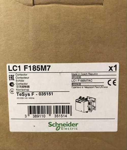 Контакторы schneider LC1F185M7 / LC1E160M5