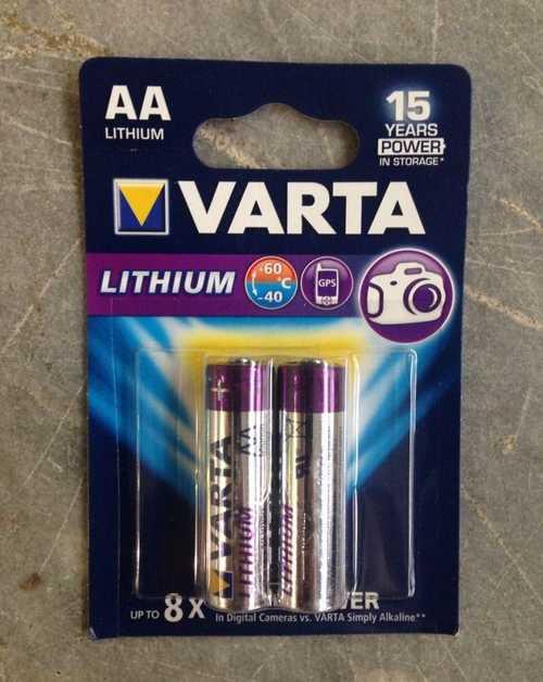 Литиевые батарейки AA 1.5V Varta