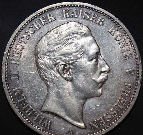 Пруссия 5 марок 1888 года