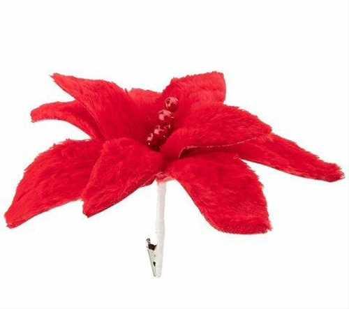 Lefard цветок искусственный пуансетия длина20 см
