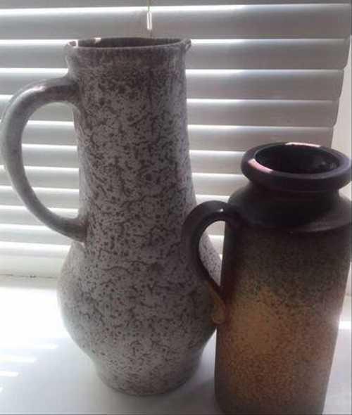 Винтажные вазы-кувшины (60-70-е) керамика Германия