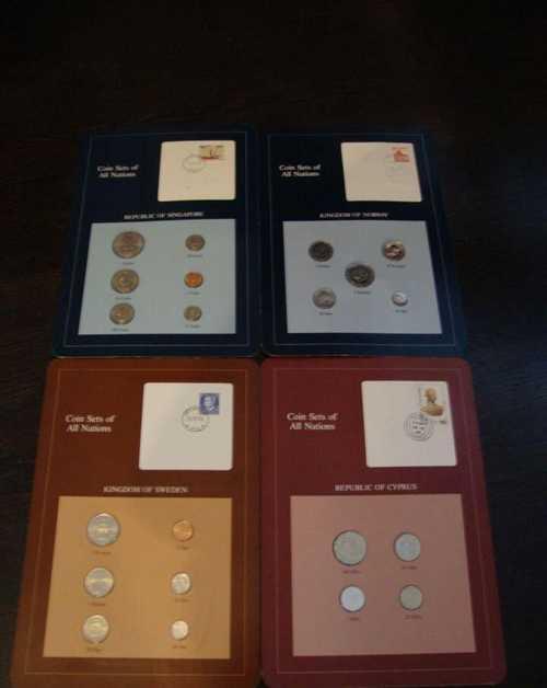 Наборы монет с маркой Coin Sets of all Nations 6шт