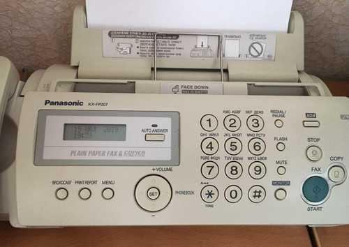 Телефон факс Panasonic KX-FP207 термобумага + бума