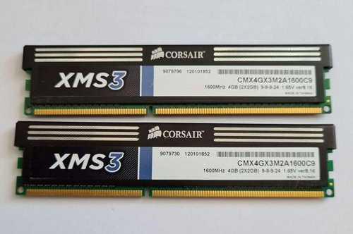 Карта памяти DDR-3 corsair XMS3 2X2GB