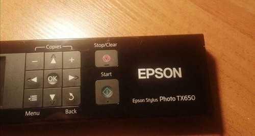 Панель управления Epson stylus photo TX650
