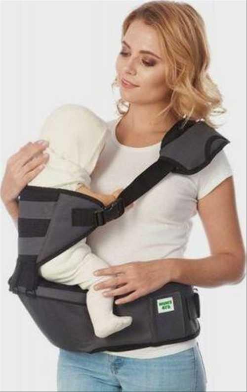 Эргорюкзак, хипсит mum's era Комфорт серый