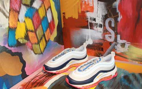 Nike AirMax97 Pure Platinum / Laser Orange