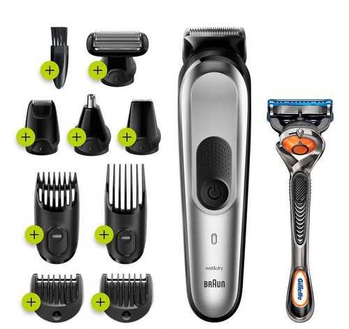 Машинка для стрижки Braun MGK7220+Gillette, новая