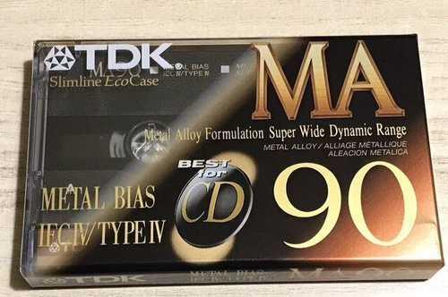 Аудиокассета TDK MA90 1993 год новая