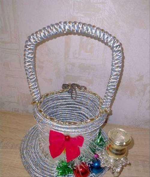 Вязаные корзинки