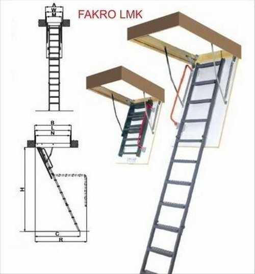 Чердачные лестницы металлические